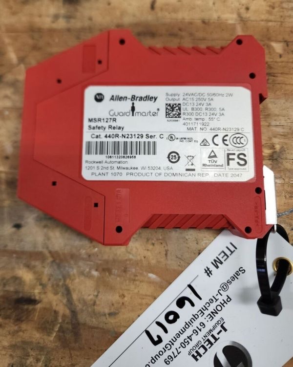 Allen Bradley 440R-N23129 Safety Relay, MSR127RP, 24V AC/DC - J-Tech ...