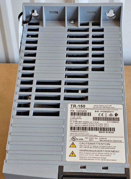 Trane TR-150 VFD w/Keypad, 15 HP, 11kW, 380-480V AC Input, 3 PH - J ...
