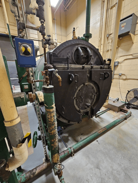 80 HP Johnston Model PFTC80-4G-150S, 150PSI Steam Boiler, Natural Gas ...